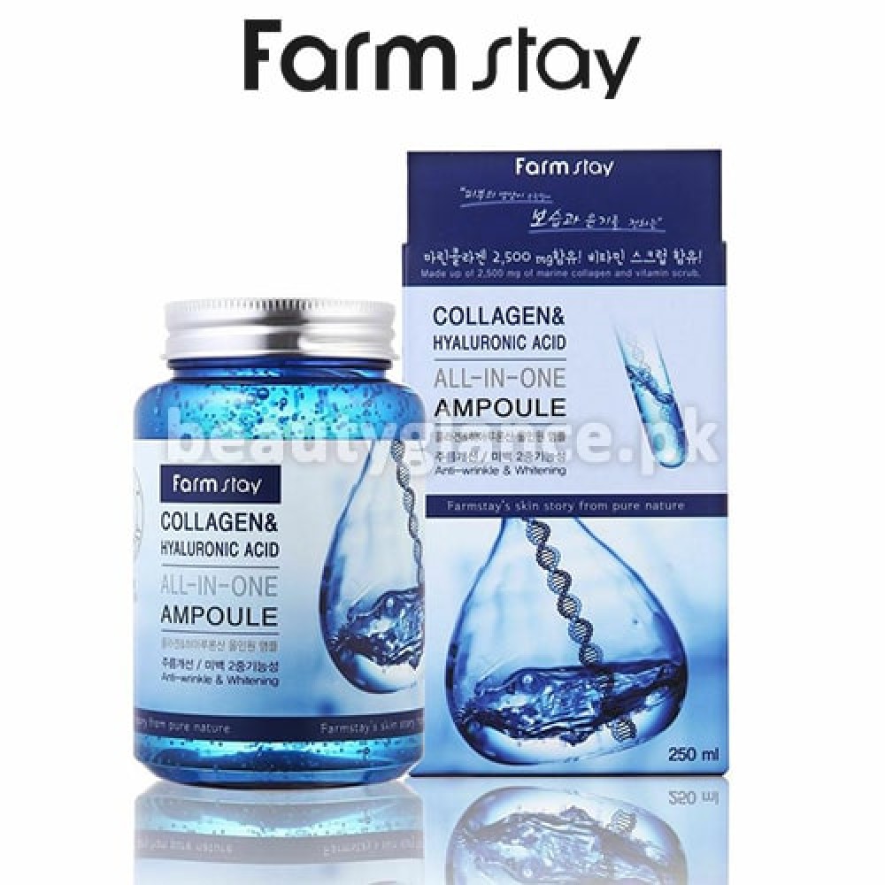 FARM STAY - Collagen And Hyaluronic Acid All In One Ampoule 250ml
